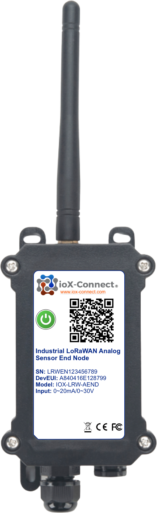 LoRaWAN Analog Sensor | 4-20mA & 0-30V | ioX-Connect